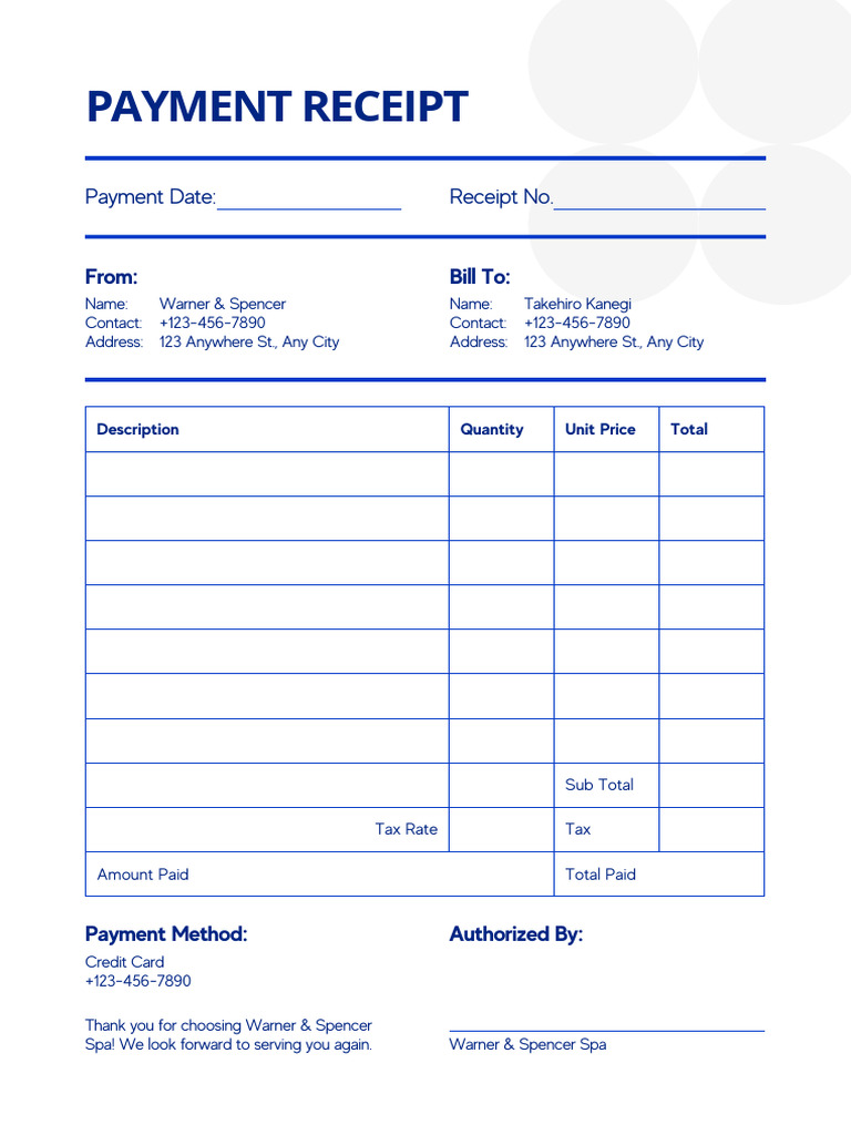 Blue and White Classic Spa Payment Receipt A4 - 20250510 - 215723 ...