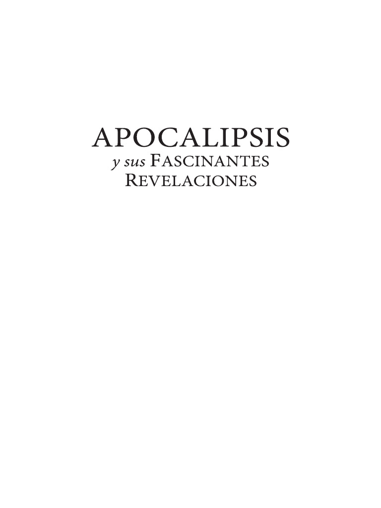 Revelaciones del Apocalipsis: Vol. 1 | PDF | Libro de revelación ...