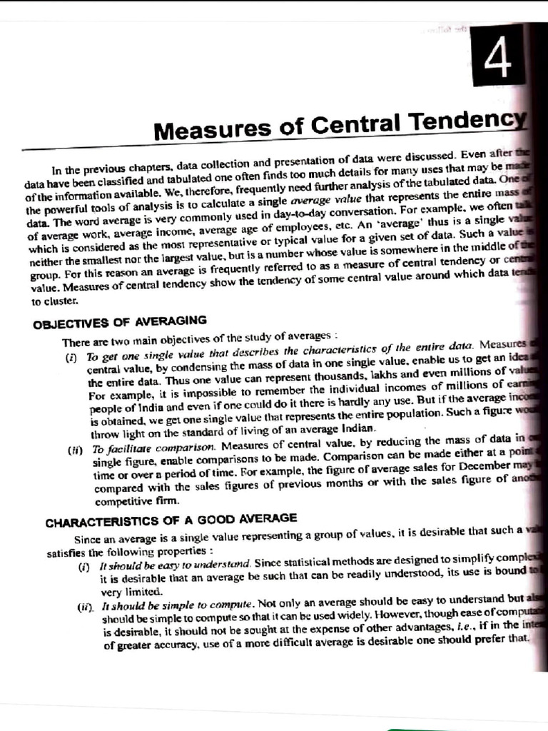 BS Measure of Central Tendency | PDF