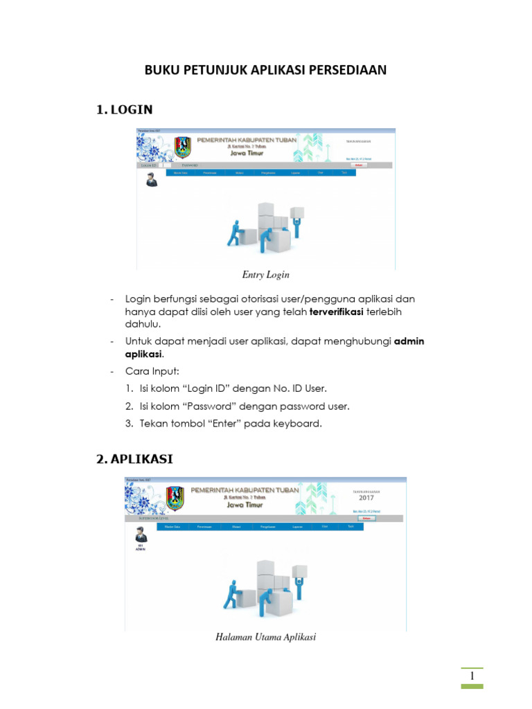 Buku Petunjuk Aplikasi Persediaan | PDF