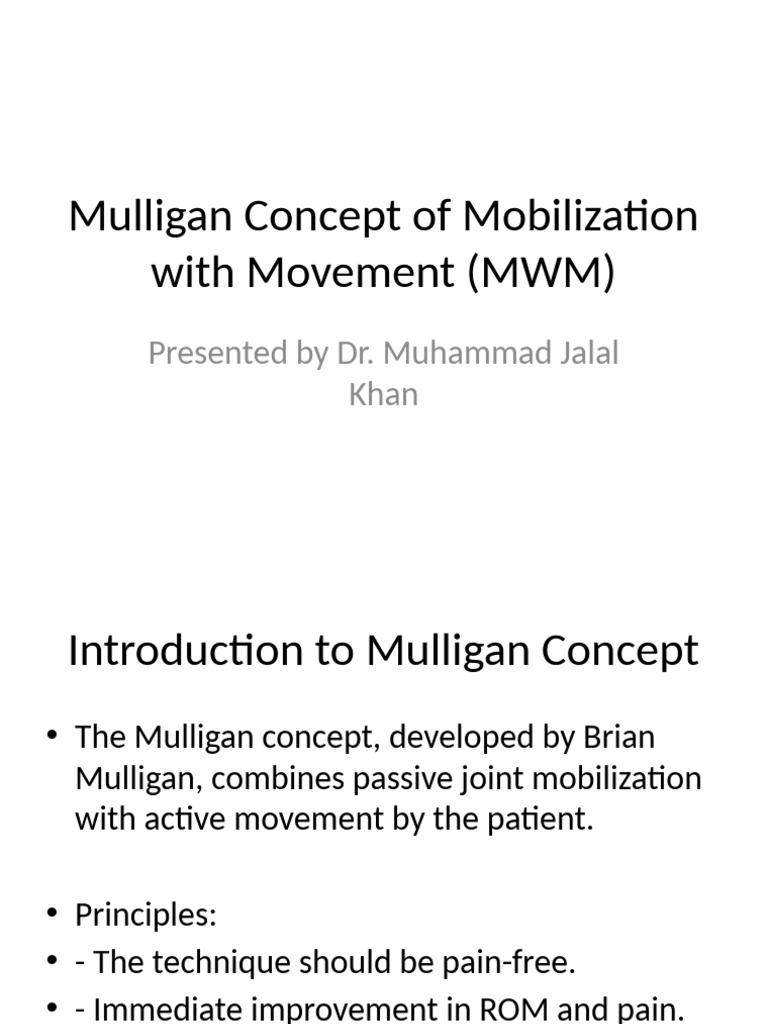 Mulligan Concept MWM Presentation | PDF