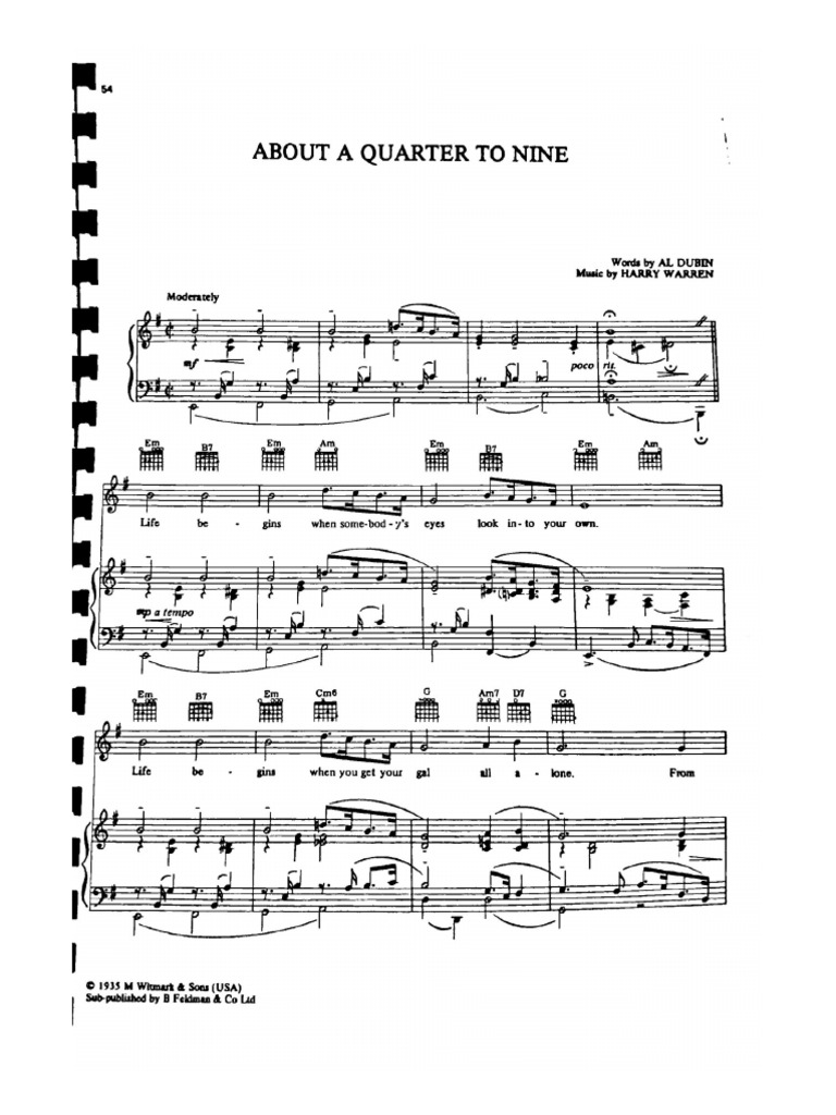 About a Quarter to Nine | PDF