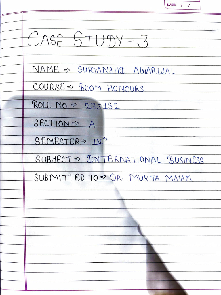IB Case Study 3 | PDF