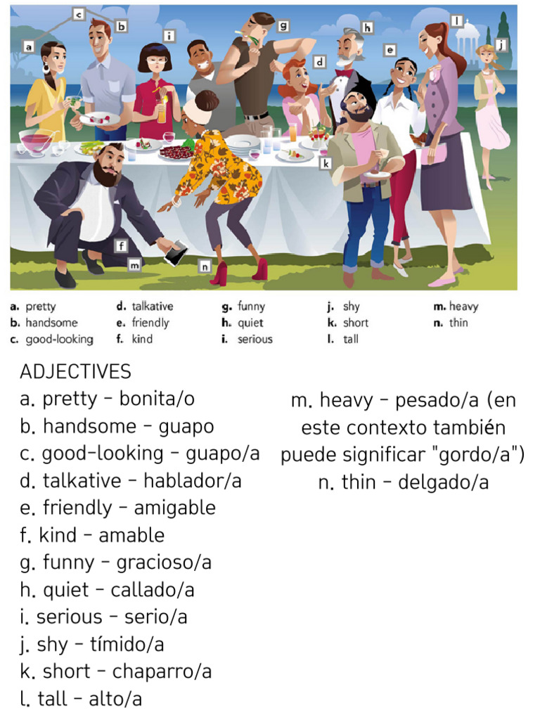 Adjetivos en Español: Descripciones y Ejemplos | PDF