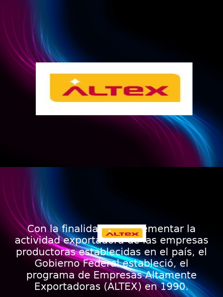 Programa ALTEX: Beneficios y Requisitos | PDF | Exportaciones ...