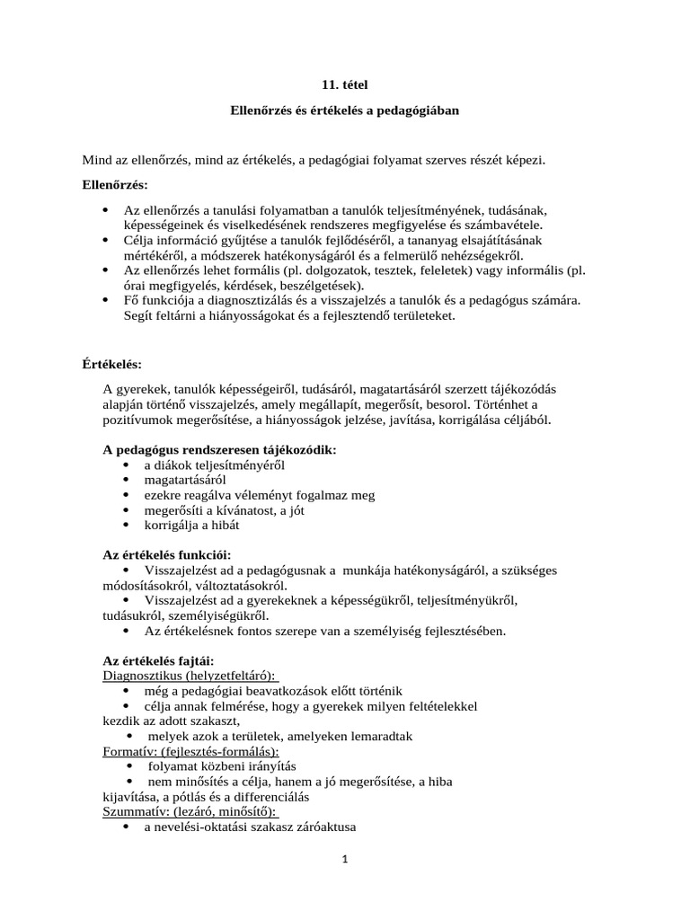 Tétel Kidolgozva | PDF