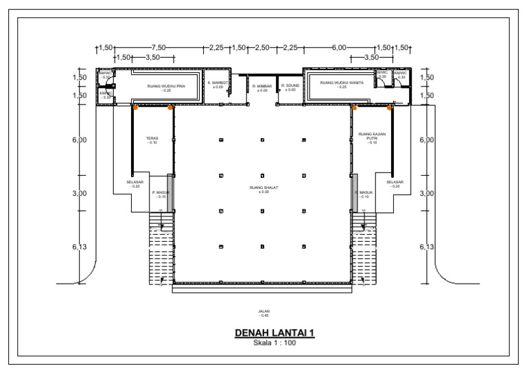 Denah Masjid LT 1 | PDF