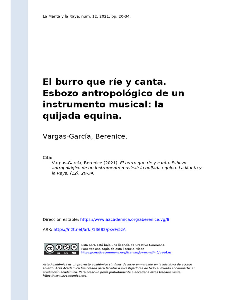 Vargas-García, Berenice (2021) - El Burro Que Ríe y Canta. Esbozo ...