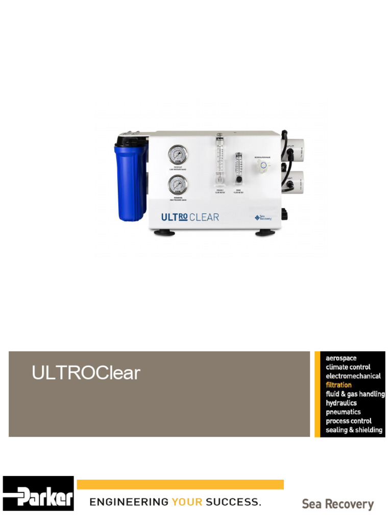 UltRO Clear Manual - UC - Rev B | PDF | Membrane | Valve