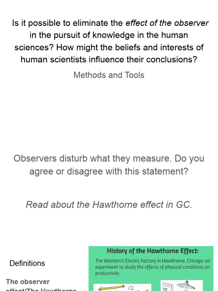 Effect of the observer.pptx | PDF | Psychological Concepts | Psychology