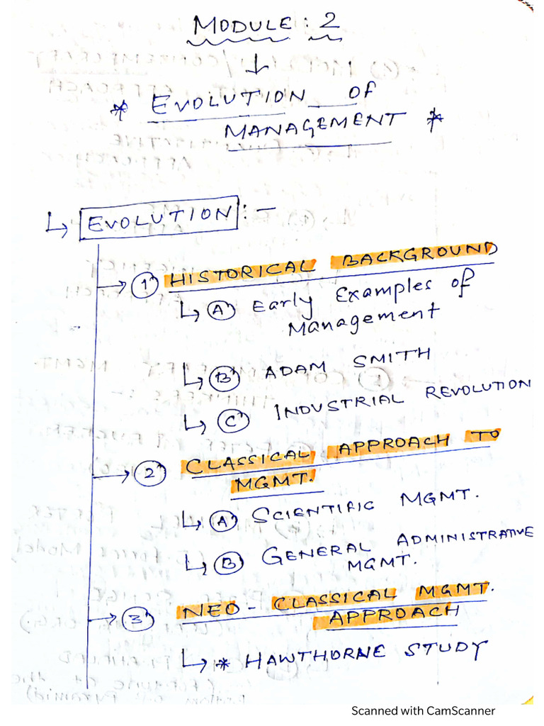 Evolution of Management - 1 | PDF