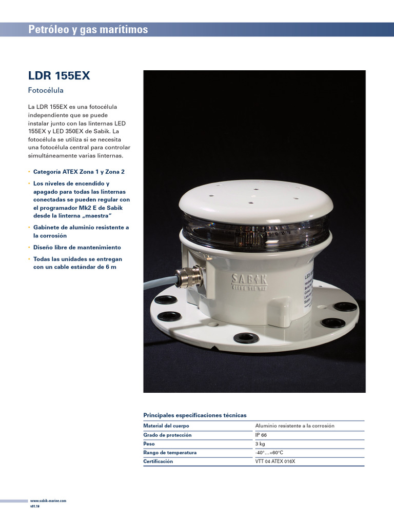 SABIK MARINE Datasheet LDR155EX ES | PDF | Ingeniería de Edificación | Materiales
