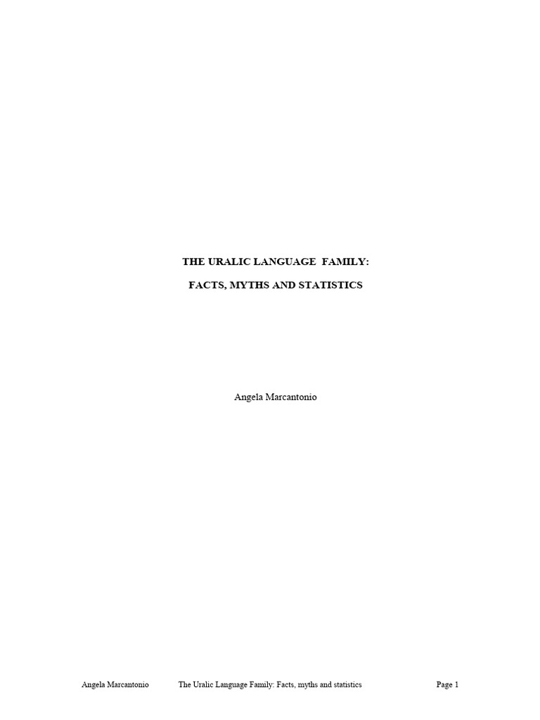 Uralic Language Family Insights | PDF | Language Families | Linguistics