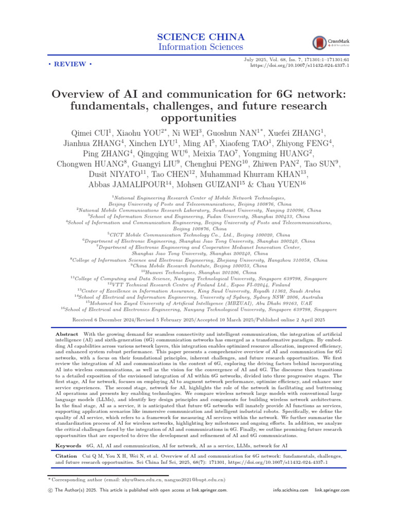 AI Integration in 6G Networks Overview | PDF | Computer Network ...