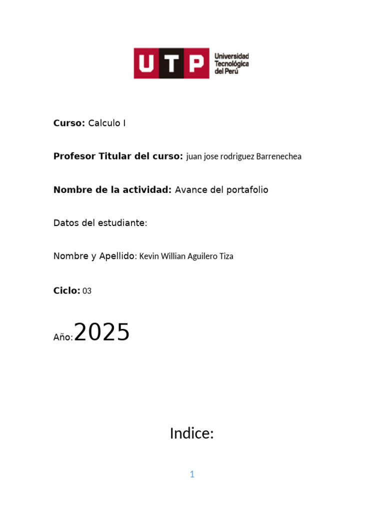 Avanse de Portafolio | PDF | Función (Matemáticas)