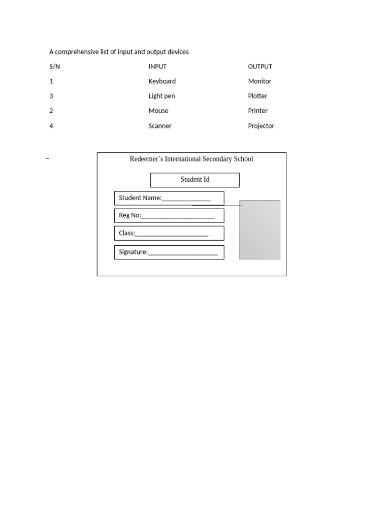 A Comprehensive List of Input and Output Devices | PDF