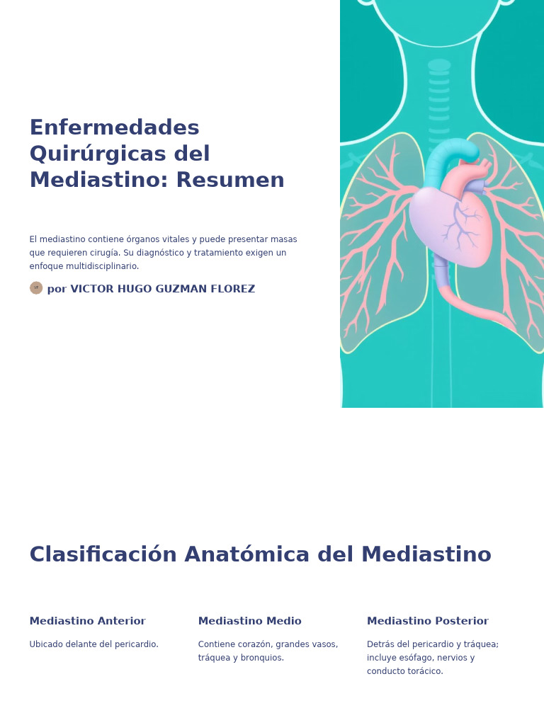 Enfermedades Quirurgicas Del Mediastino Resumen | PDF | Neoplasias | Cáncer