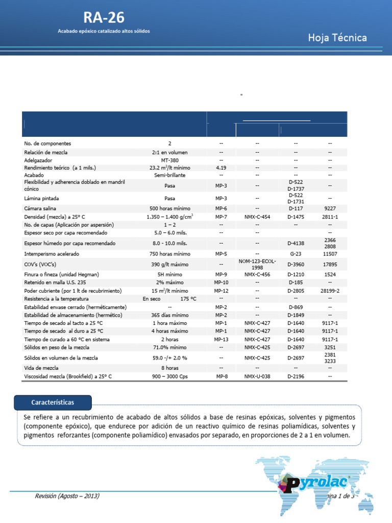 RA26 Acabado epoxico catalizado de altos solidos 23082013 | PDF ...