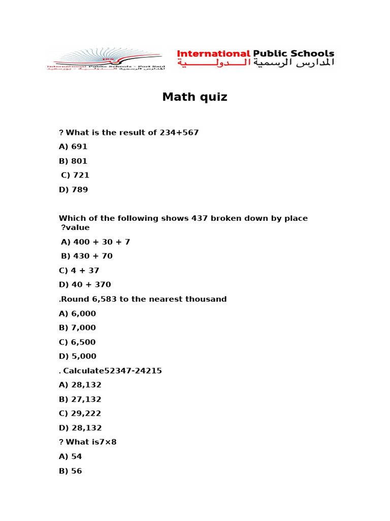 Quiz Unit Units 2 and 3 | PDF