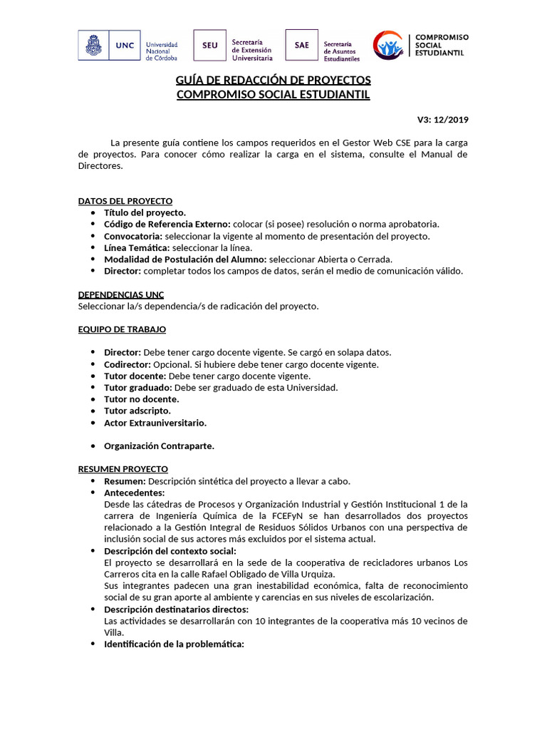 Borrador Proyecto Los Carreros | PDF