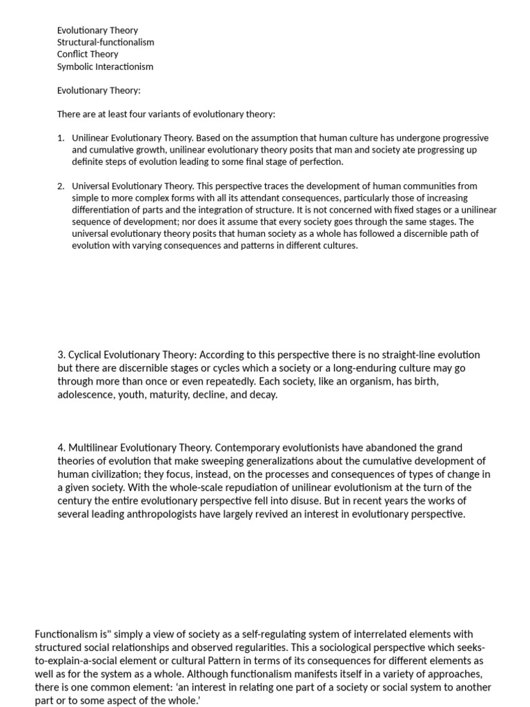 Key Sociological Theories Explained | PDF | Behavioural Sciences ...