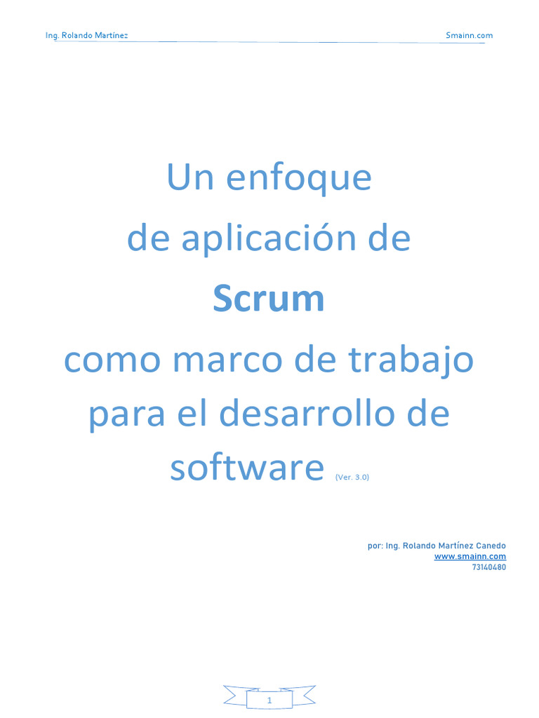Enfoque Scrum Smainn | PDF | Scrum (desarrollo de software) | Software