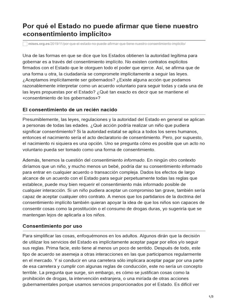 (Autor Desconocido) - Por Qué El Estado No Puede Afirmar Que Tiene ...