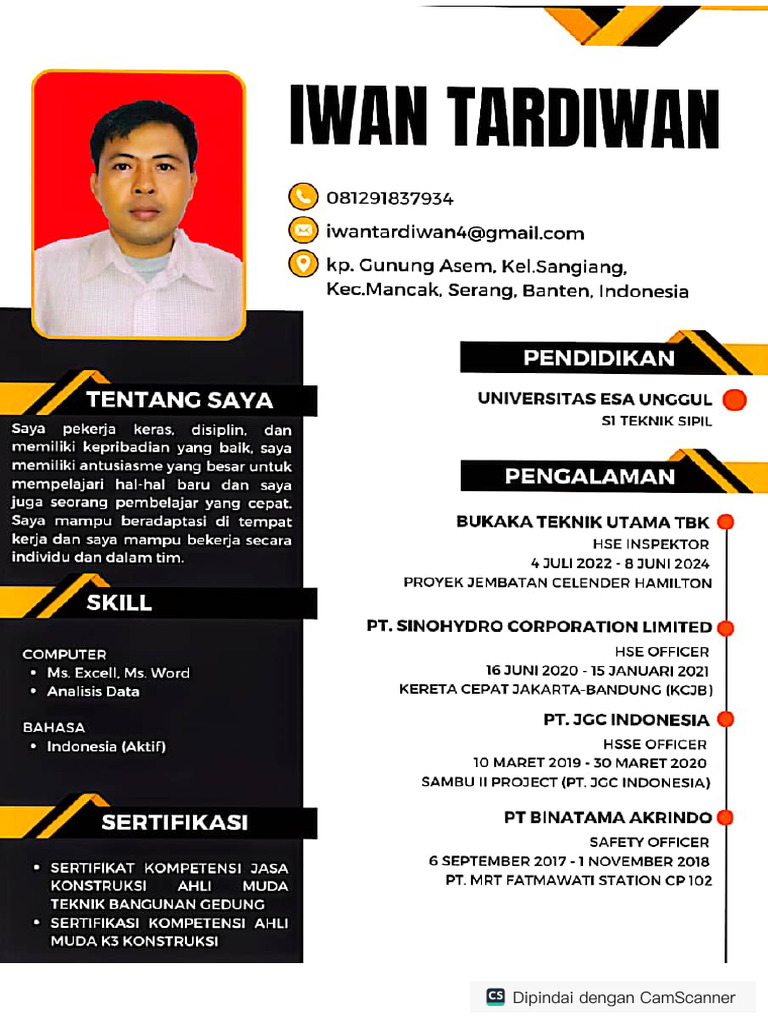 CV Iwan Tardiwan | PDF