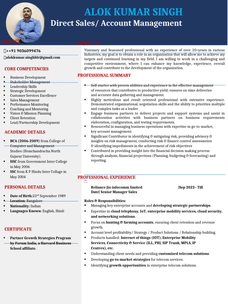 Naukri - ALOKKUMARSINGH (13y - 0m) (1) (1) .Docxupdated | PDF | Internet Of Things | Cloud Computing