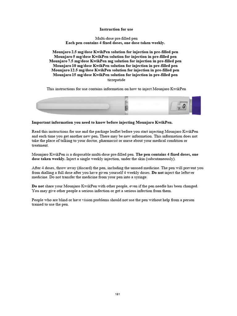 Mounjaro Patient Leaflet Inish Pharmacy | PDF | Injection (Medicine ...