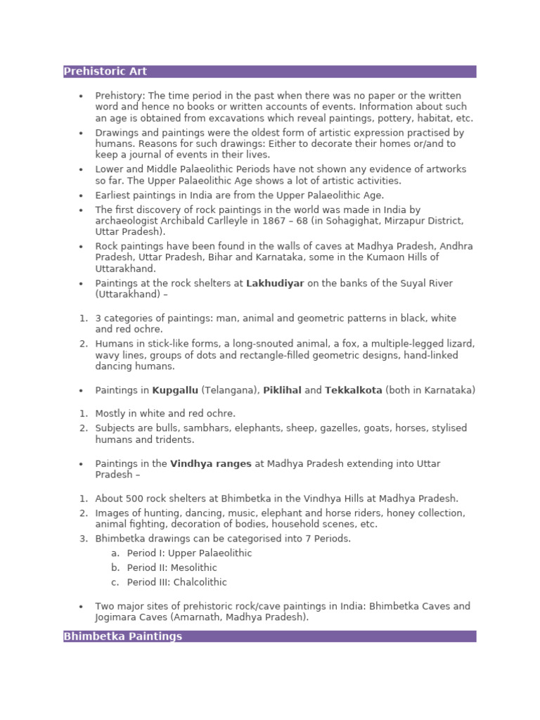 Prehistoric NOTES | PDF