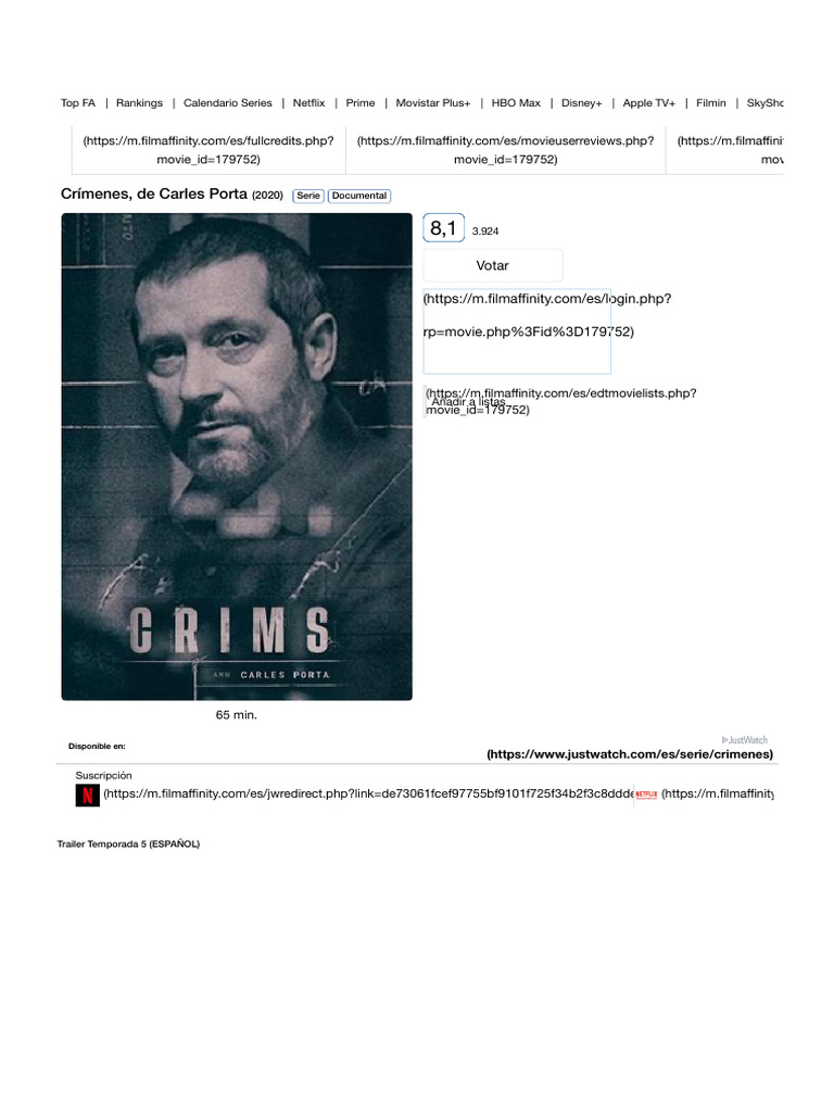 Crímenes, de Carles Porta (2020) - Filmaffinity | PDF