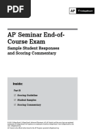 AP Seminar Performance Task 1: Individual Research Report (IRR) Rubric ...