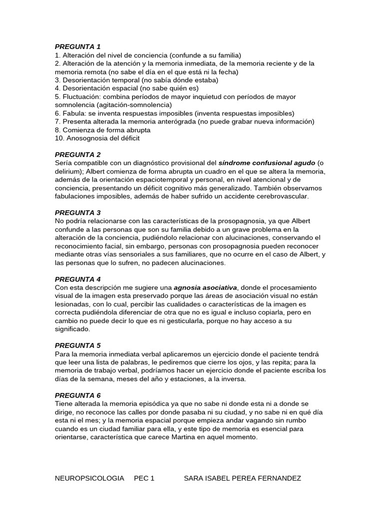 Perea Fernandez Sara Isabel PEC1 | PDF | Memoria | Procesos mentales
