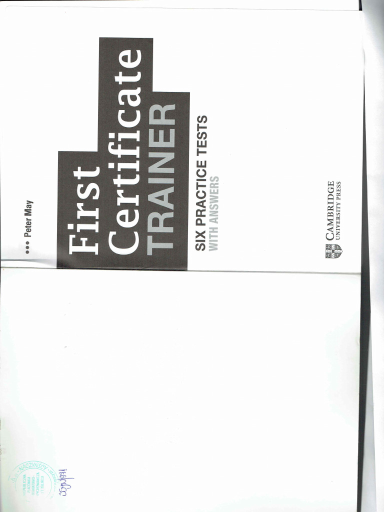 FCE Trainer Six Practice Tets With Answer | PDF