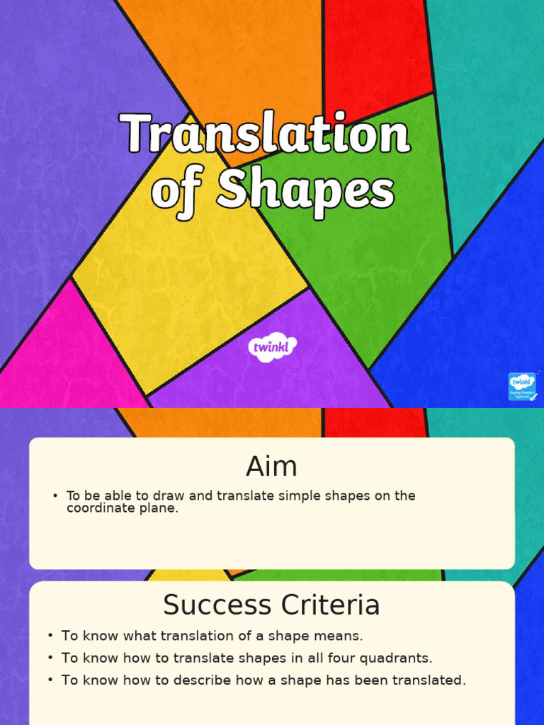 Translating Shapes on the Coordinate Plane | PDF
