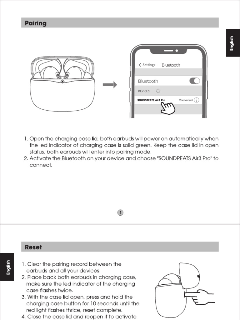 Soundpeats Air3 Pro User Manual | PDF