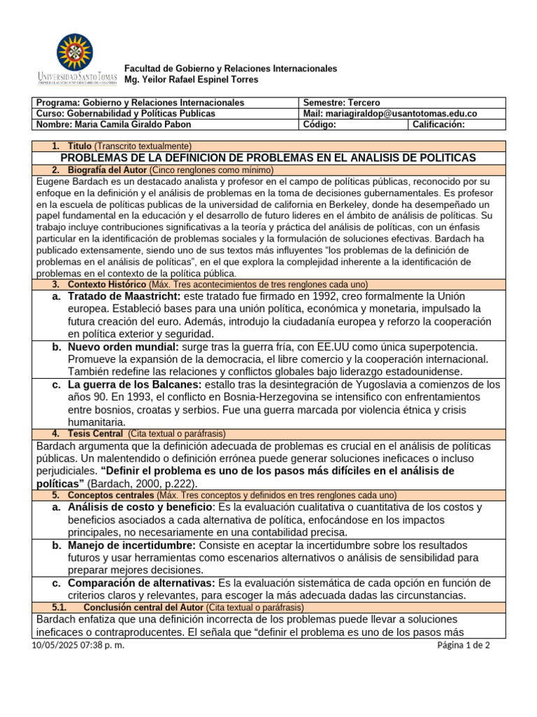 Reseñas Bardach | PDF | Análisis de políticas