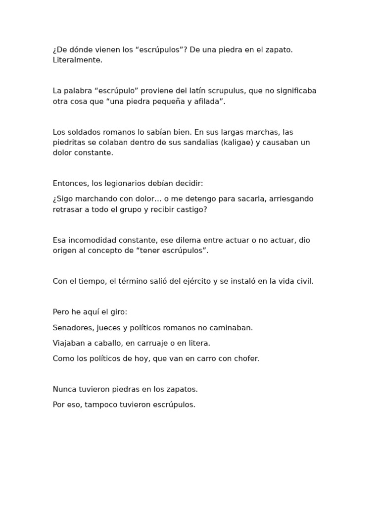 La Palabra "Escrúpulo" | PDF