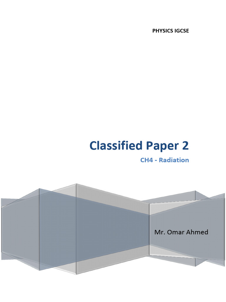 CH4 (Radiation) Classified P2 | PDF