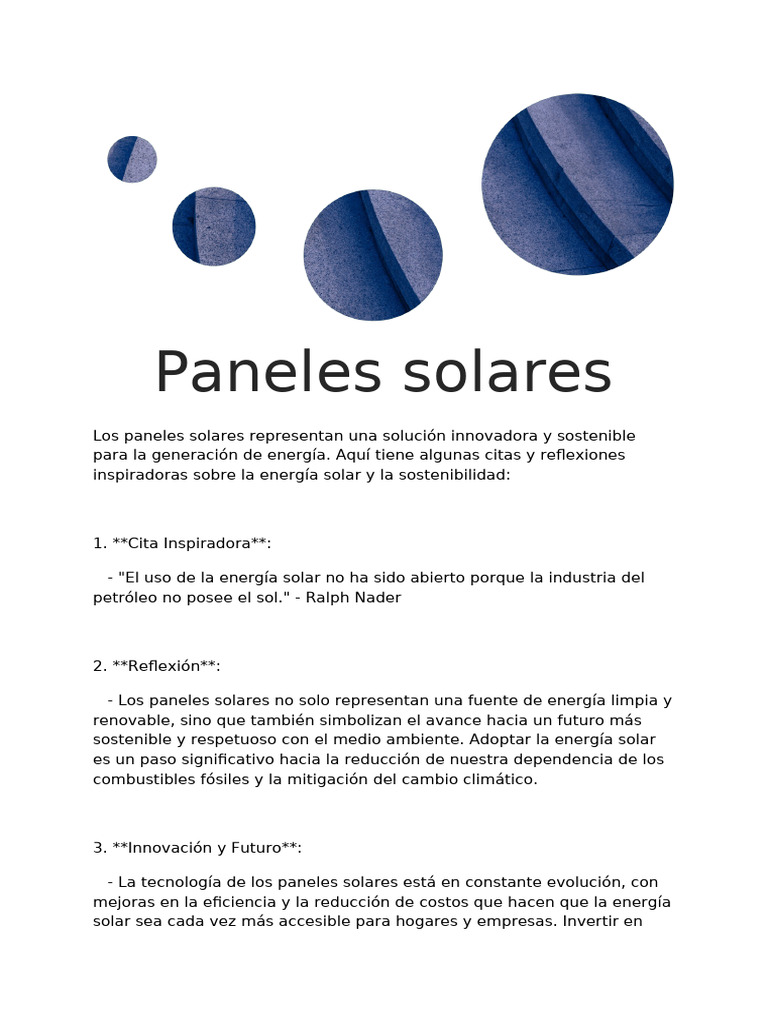 Paneles Solares | PDF
