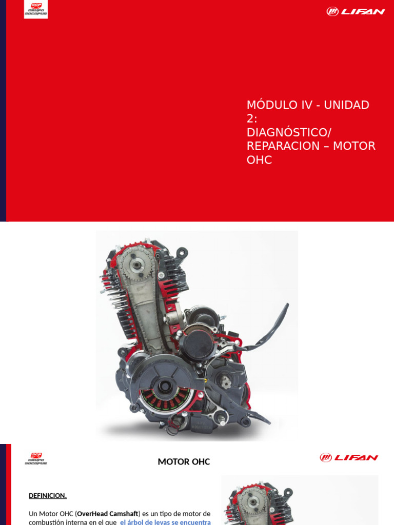 Motor OHC: Definición y Componentes | PDF | Embrague | Pistón