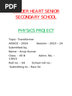 Physics Project On Transformers Class 12 | PDF | Transformer | Inductor
