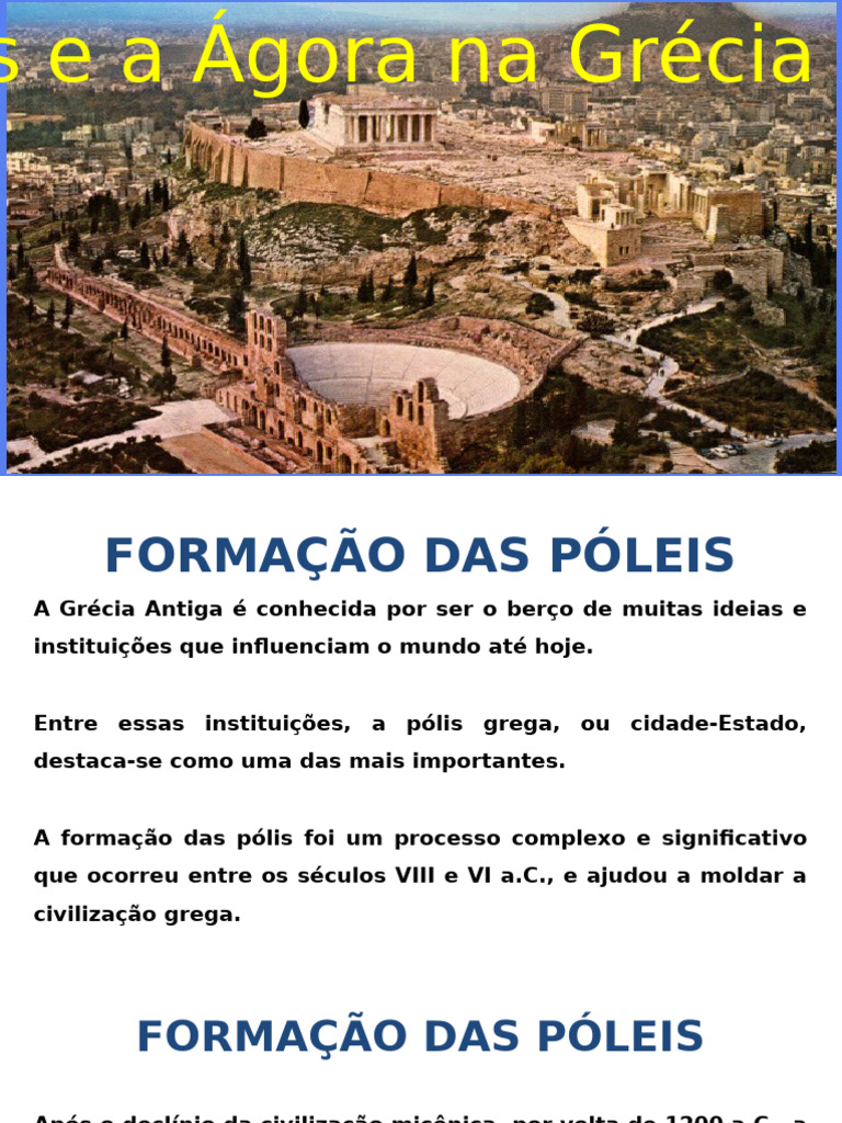 A Pólis e Ágora Na Grécia Antiga | PDF | Grécia Antiga | Democracia