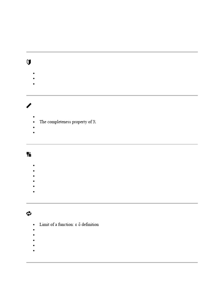 Full Mathematical Analysis Course Structure | PDF | Limit (Mathematics ...