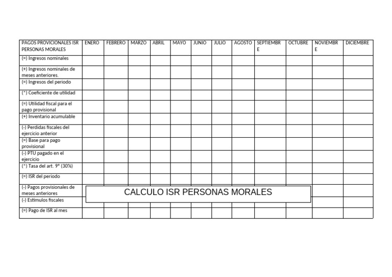Formato de Trabajo ISR P.moraLES | PDF