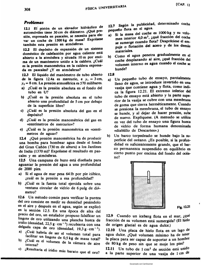 Fluidos en Reposo I | PDF