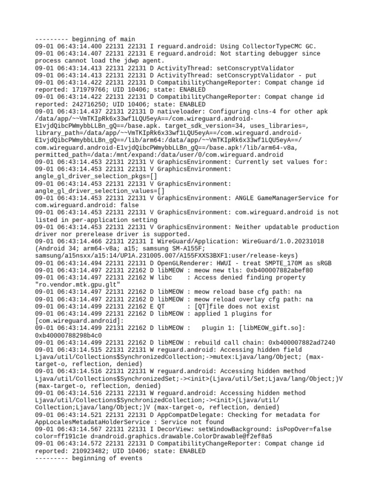 Wireguard Log | PDF | Operating System Families | Computing