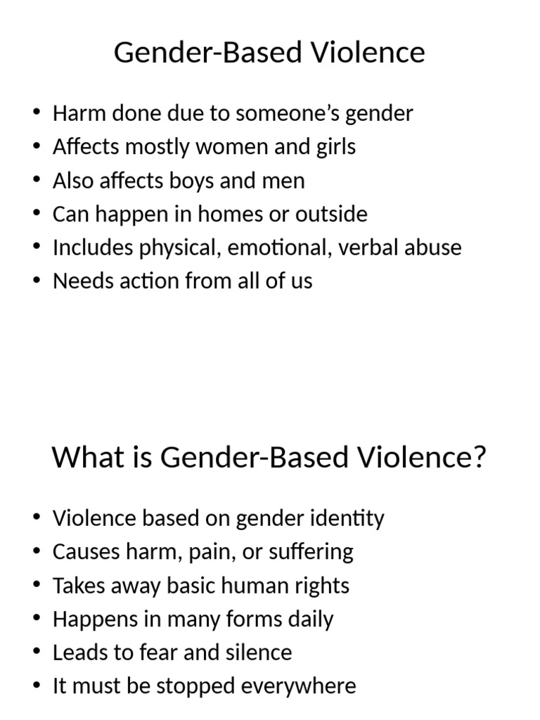 Understanding Gender-Based Violence | PDF