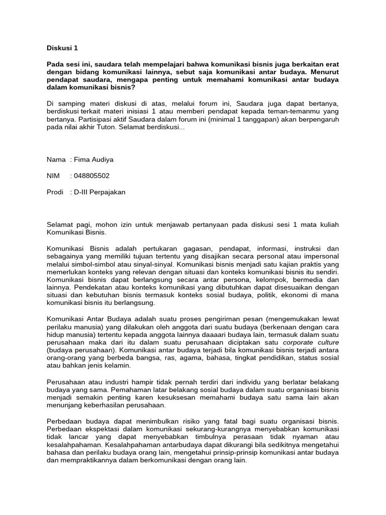 Diskusi 1 | PDF